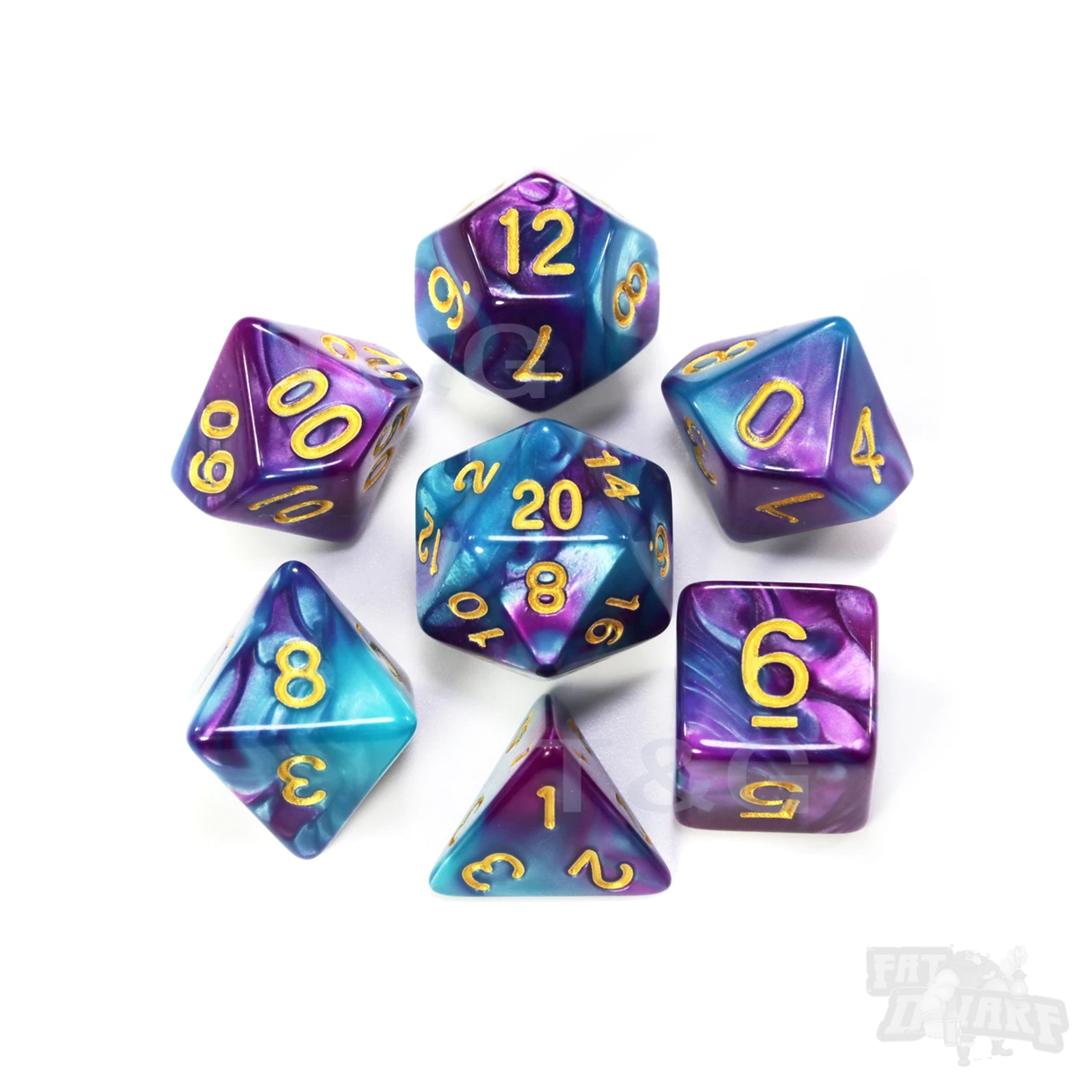 Ethereal Warpstorm Dice Set – Fat Dwarf
